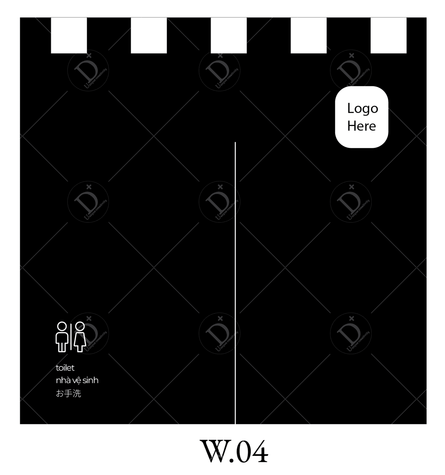 RÈM NOREN HỌA TIẾT - WC, NHÀ VỆ SINH - Rèm Noren